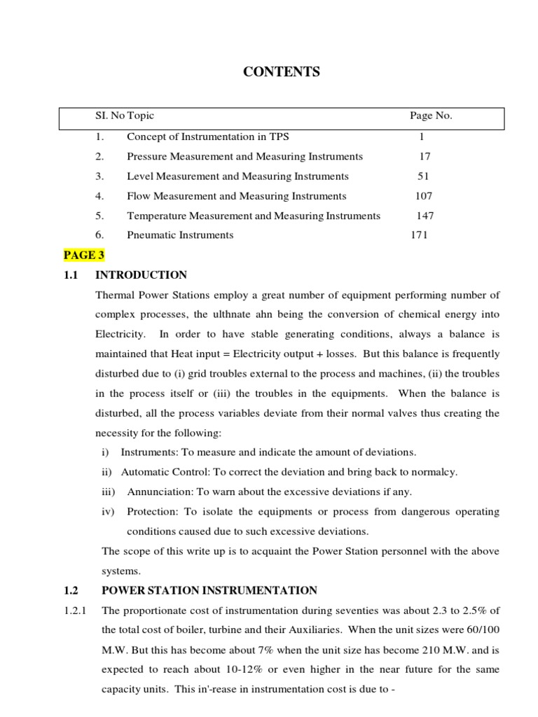 Understanding Power Station Instrumentation | PDF | Pressure ...