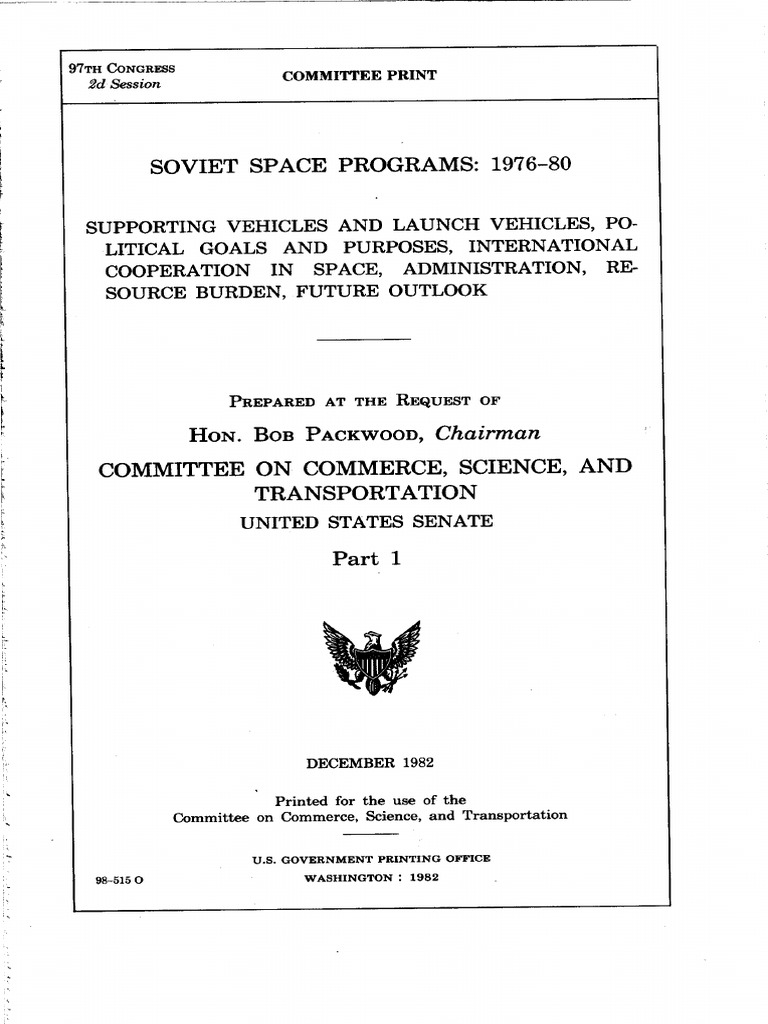 Soviet Space Program 1976-1980 | PDF