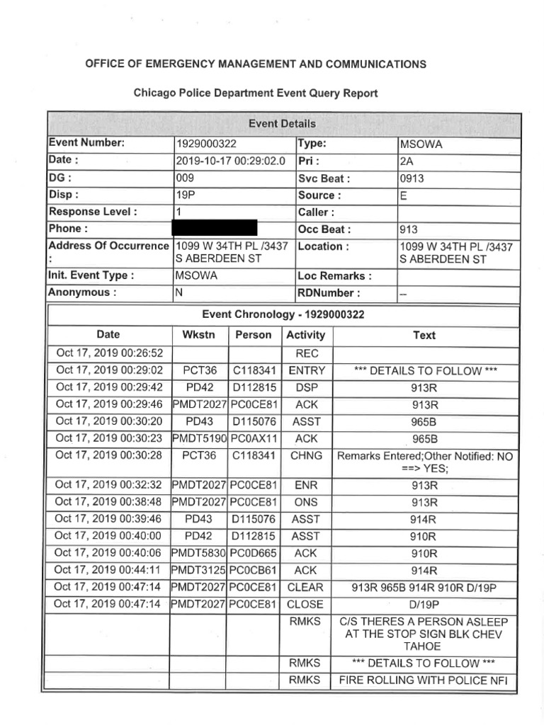 OEMC Record Redacted PDF | PDF