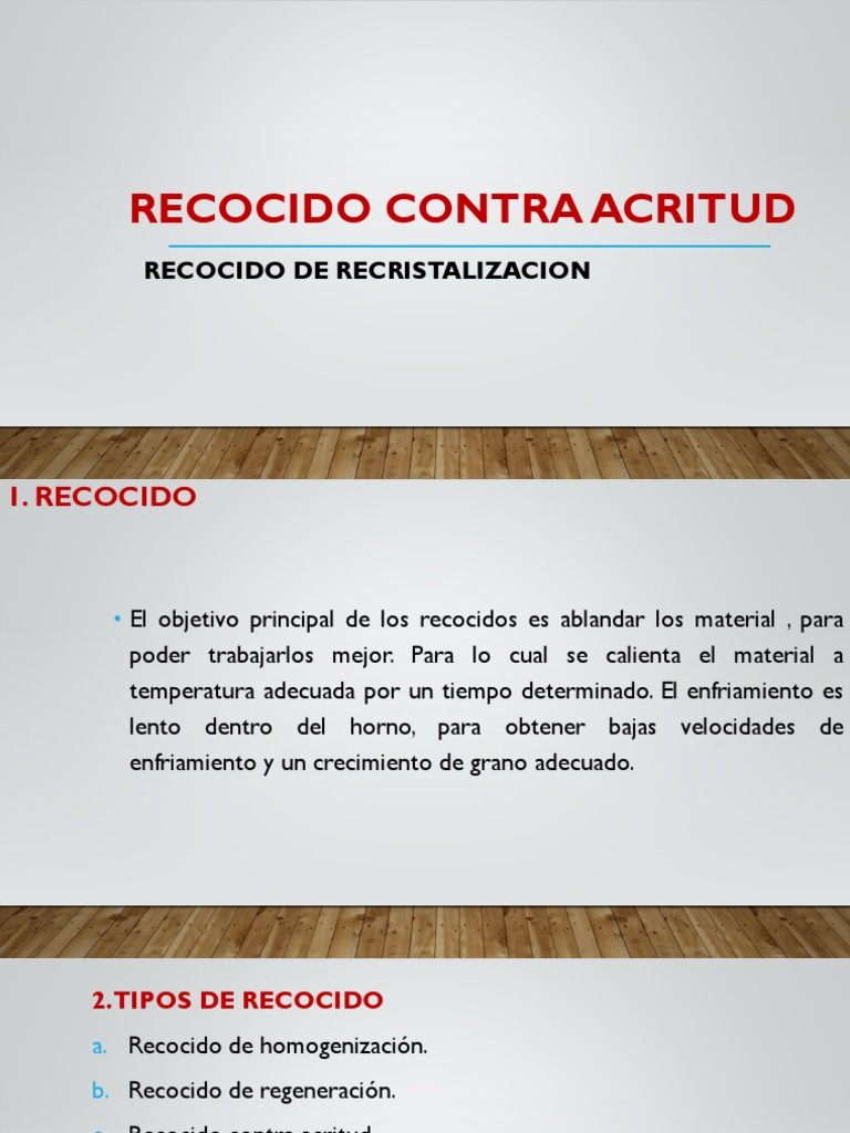 Recocido Contra Acritud PDF | PDF | Recocido (Metalurgia) | Cobre