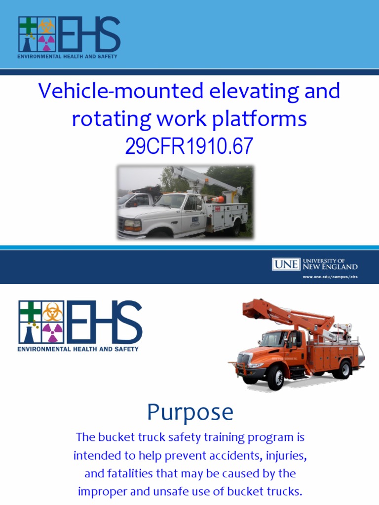 Vehicle-Mounted Elevating and Rotating Work Platforms 29CFR1910.67 ...