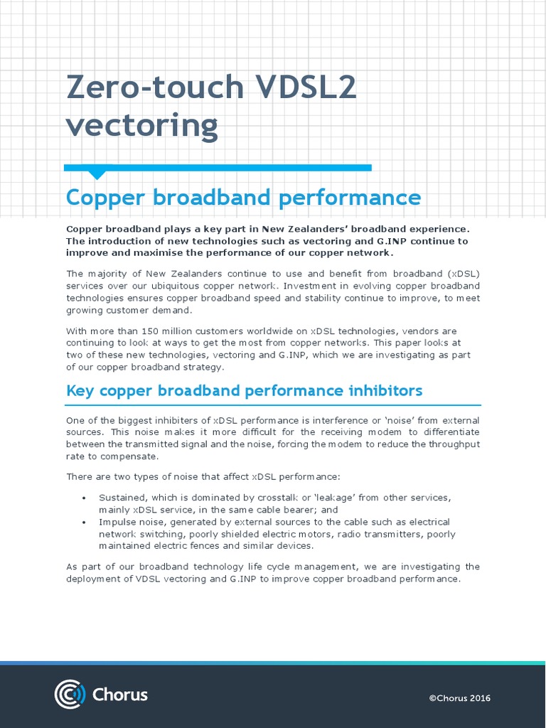 VDSL2 & Vectoring White Paper | PDF | Digital Subscriber Line | Data ...