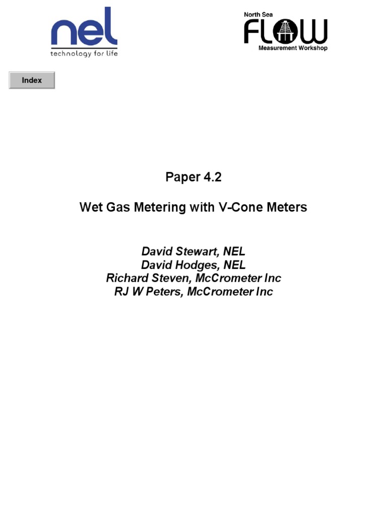 Paper 4.2 Wet Gas Metering With V-Cone Meters | Download Free PDF ...
