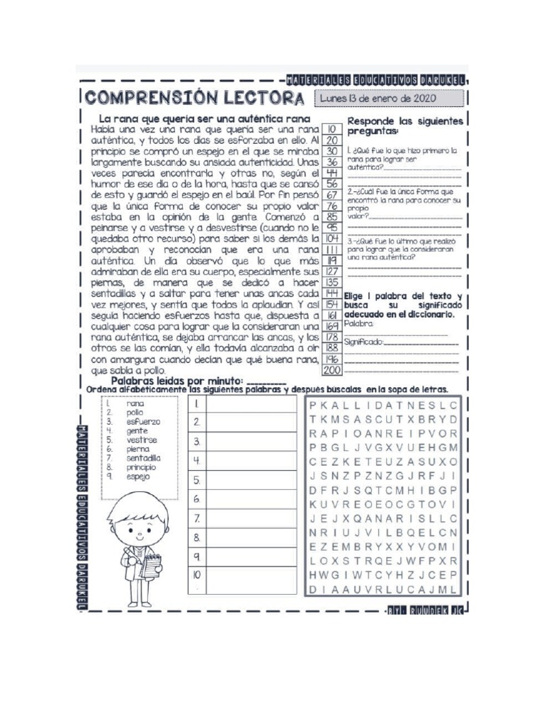 Talleres de Español Grado Cuarto (4°) | PDF