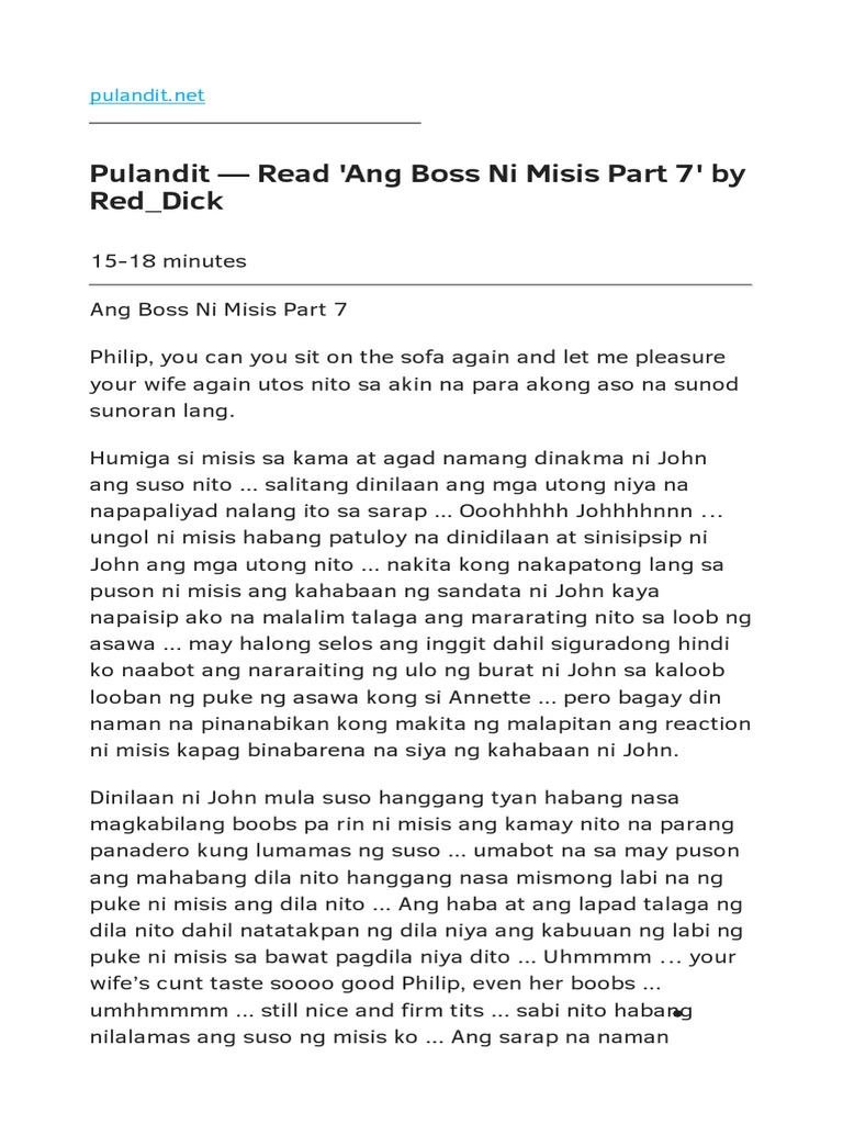 Pulandit - Read 'Ang Boss Ni Misis Part 7' by Red Dick PDF | PDF