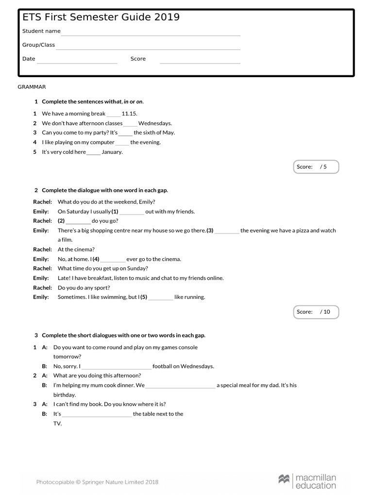 1ST Study Guide Ets 20191 PDF | PDF | Meal | Foods