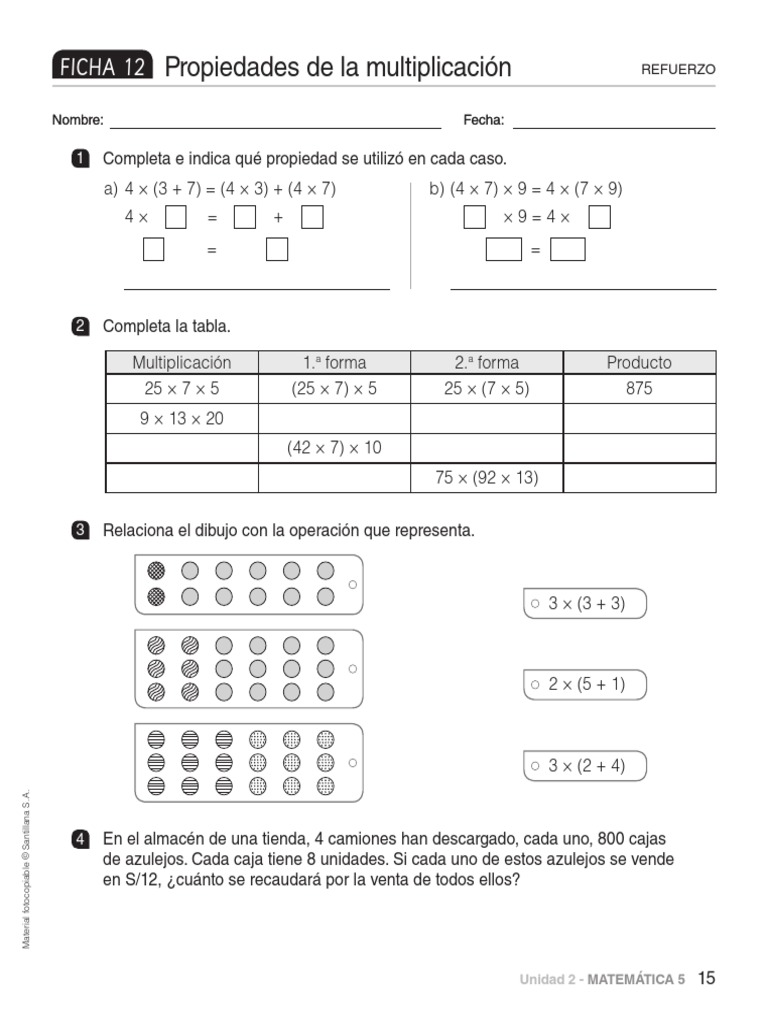 Propiedades de La Multiplicación | PDF