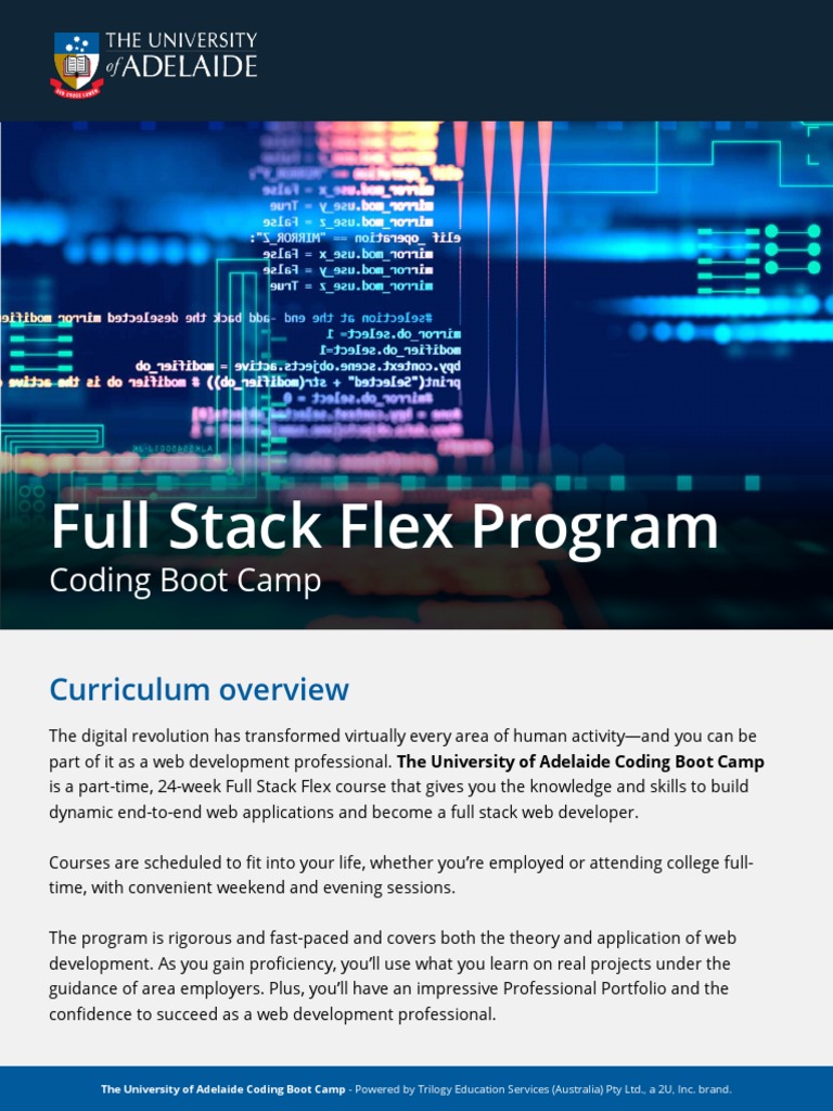 Full Stack Flex Program: Coding Boot Camp | PDF | Websites | World Wide Web
