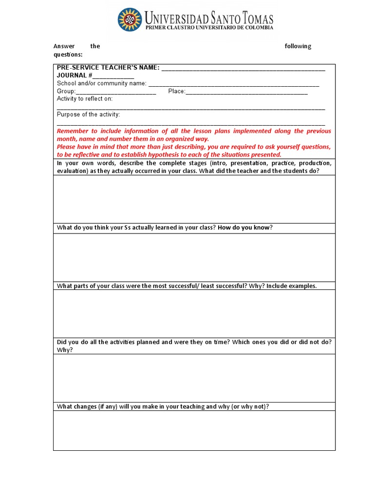 Pre-Service Teacher Reflection Guide | PDF | Evaluation | Lesson Plan