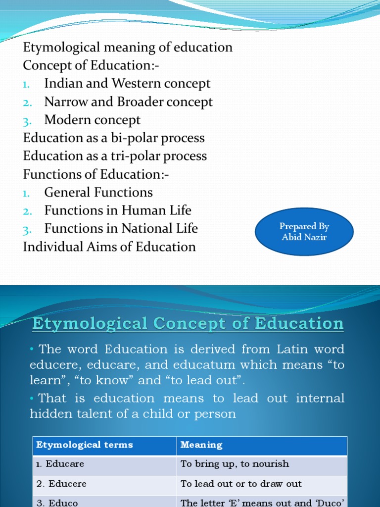 Concept of Education | PDF | Teachers | Learning