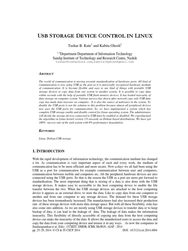 USB Storage Device Control in Linux PDF | PDF | Device Driver | Superuser