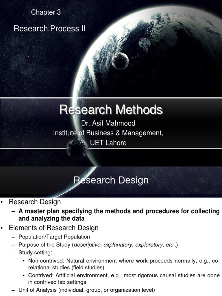 Chapter 3 - RM | PDF | Research Design | Sampling (Statistics)