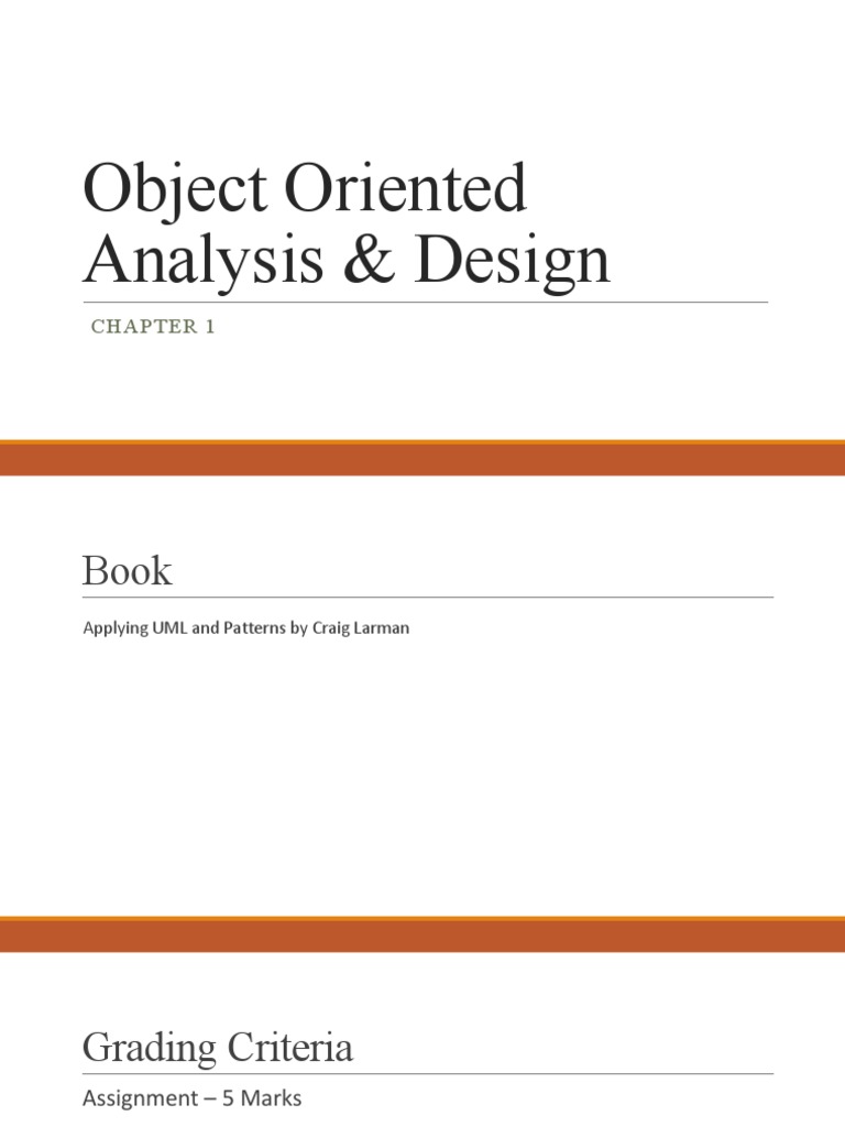 Object Oriented Analysis & Design | PDF | Systems Science | Computing