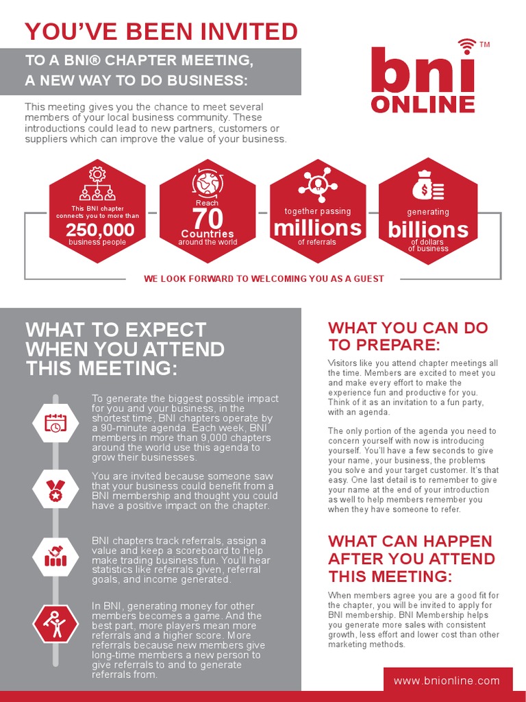 Invite To Visitors To A Meeting Infographic | PDF | Business | Economies