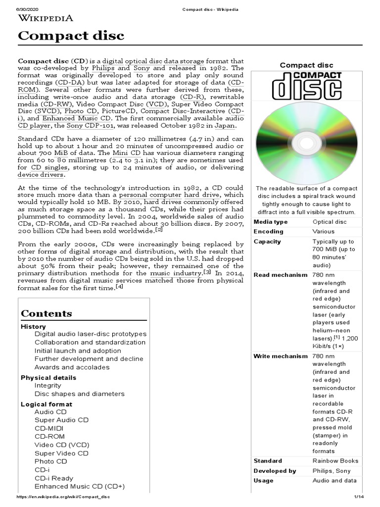 Compact Disc | PDF | Compact Disc | Cd Rom
