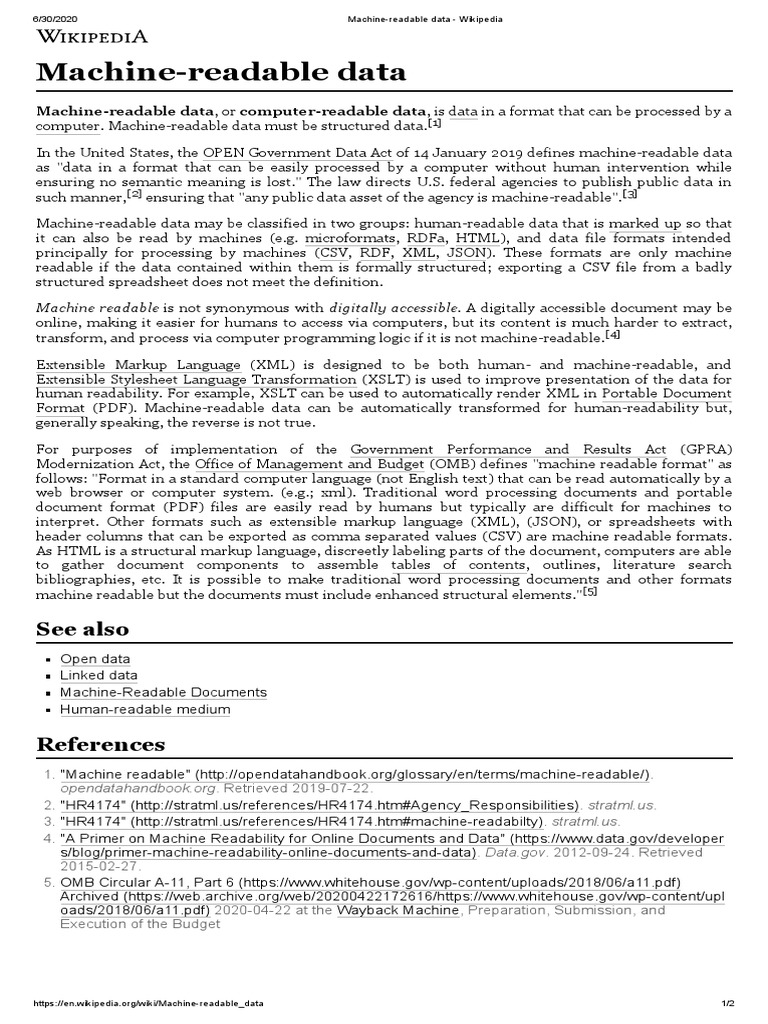 Machine-Readable Data | PDF | Data | Information Retrieval