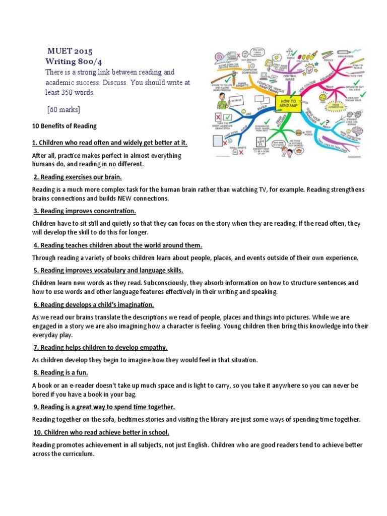 There Is A Strong Link Between Reading and Academic Success. Discuss ...