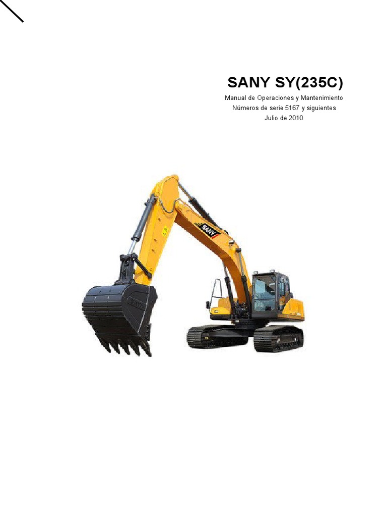 SANY SY (235C) Spanish | PDF | Amianto | Naturaleza