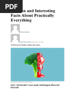 1000 Interesting Facts About Literally Everything - The Fact Site | PDF