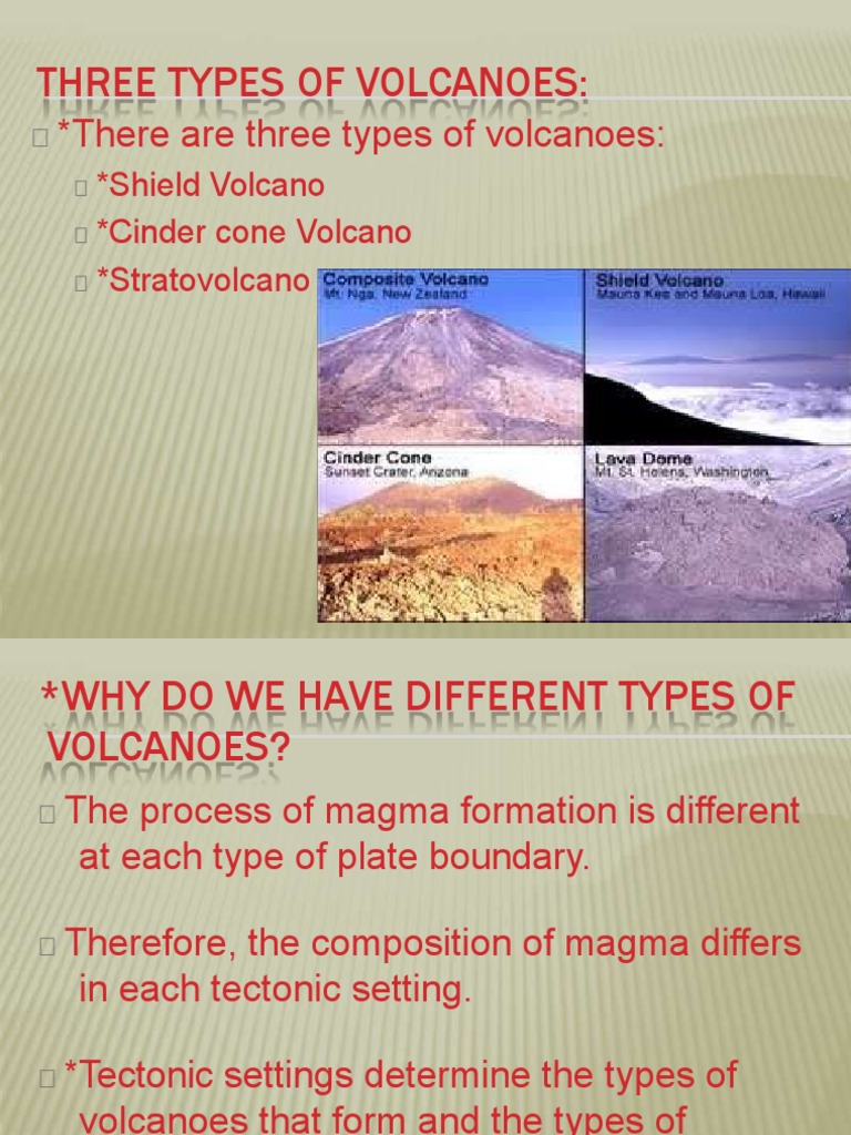 There Are Three Types of Volcanoes | PDF | Lava | Volcano