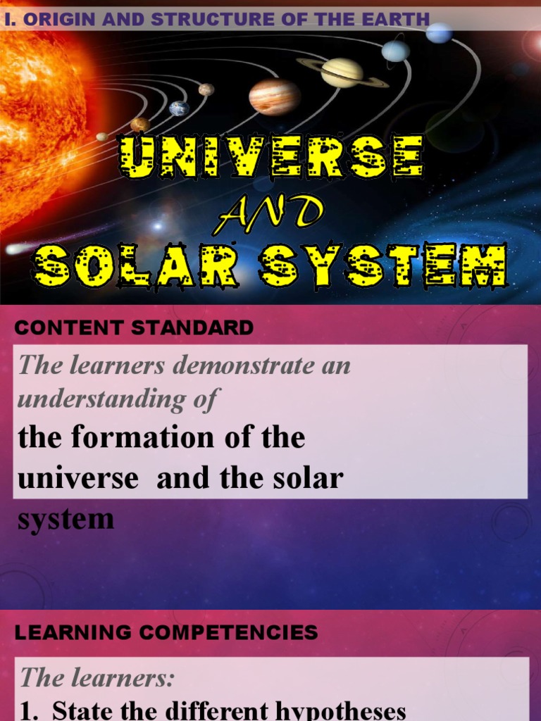 Day 2 Origin of The Universe | PDF | Solar System | Planets