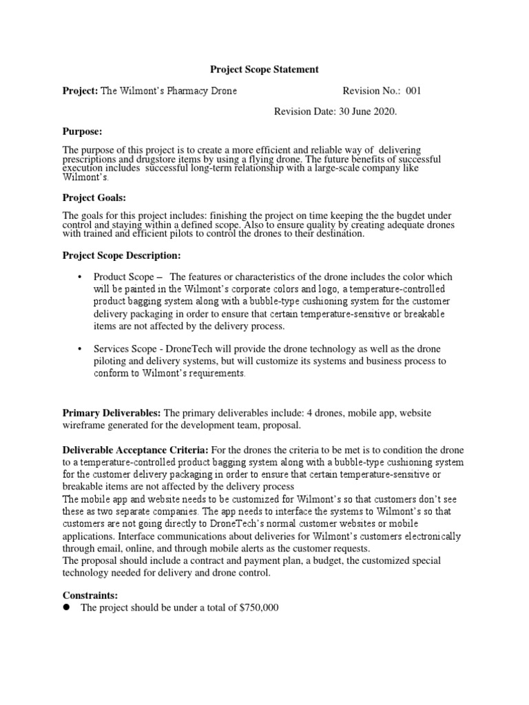 Project Scope Statement | PDF | Project Management | Computing