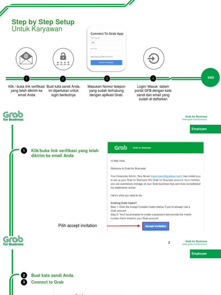 Onboarding New Portal Grab For Business (Need Action) | PDF