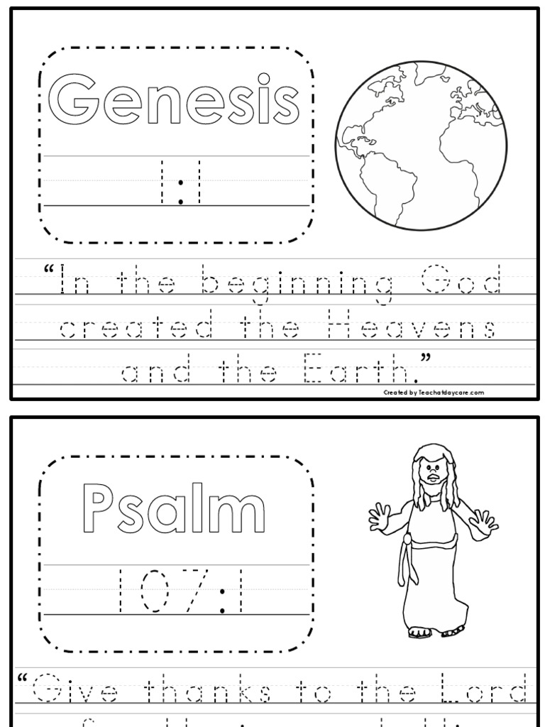 The bible verse worksheets
