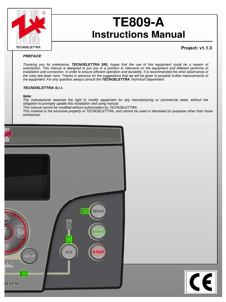 TE809-A Instructions Manual | PDF | Mains Electricity | Menu (Computing)