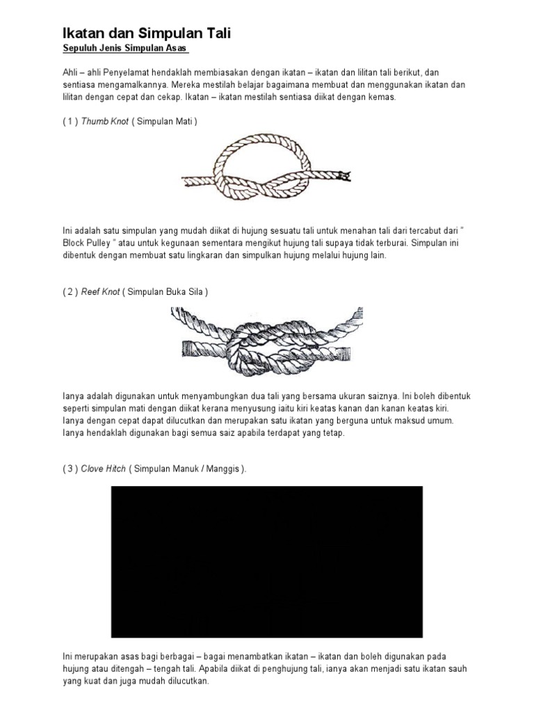 Ikatan Dan Simpulan Tali | PDF