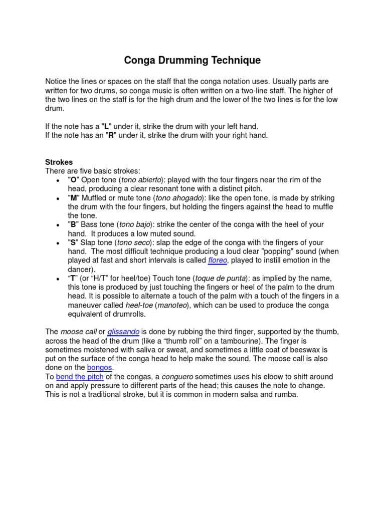 Conga Drumming Technique PDF | PDF | Art