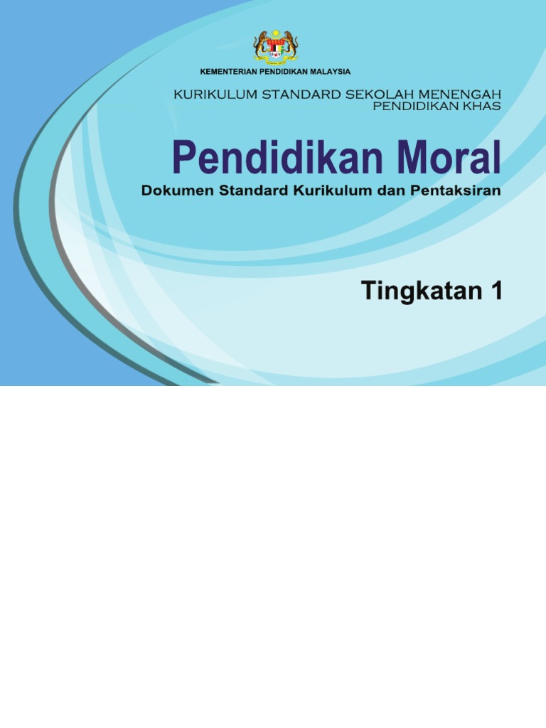 Dskp Kssm Pendidikan Khas Pendidikan Moral Pdf