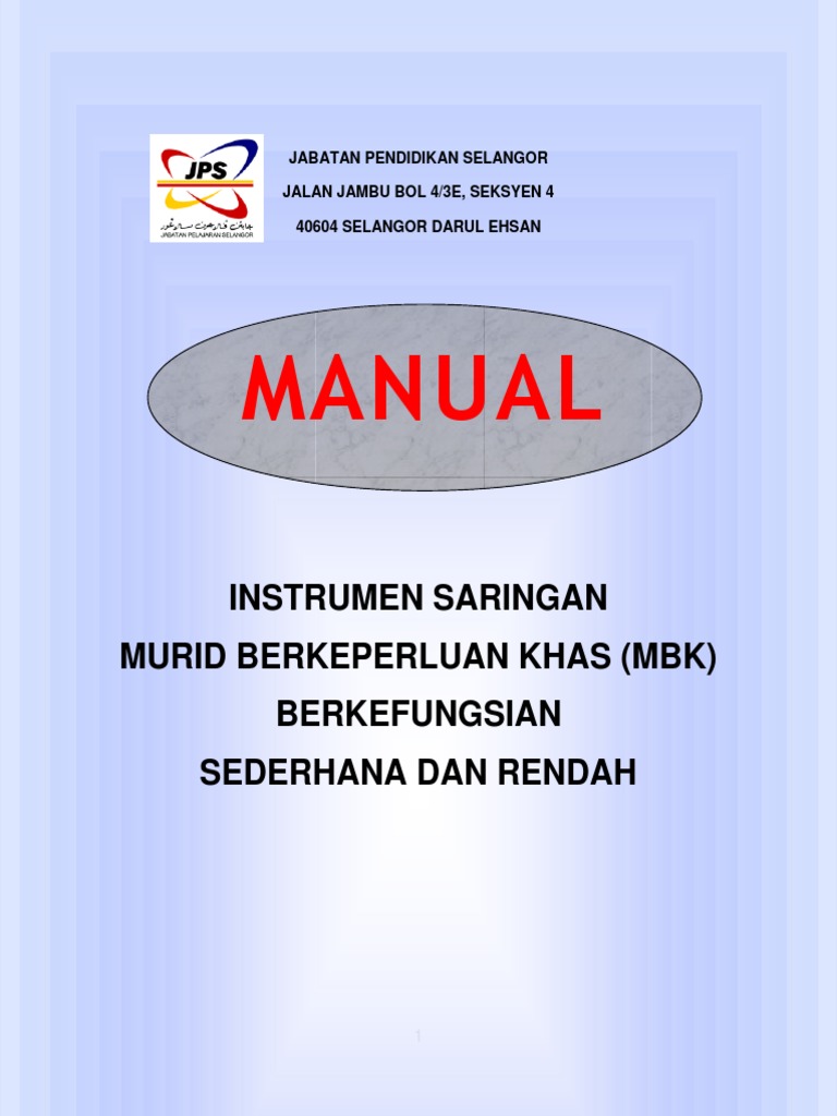 1.manual Instrumen Saringan MBK | PDF