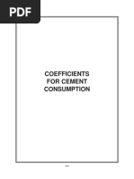 Coefficient of Cement Consumption CPWD | PDF | Brick | Masonry