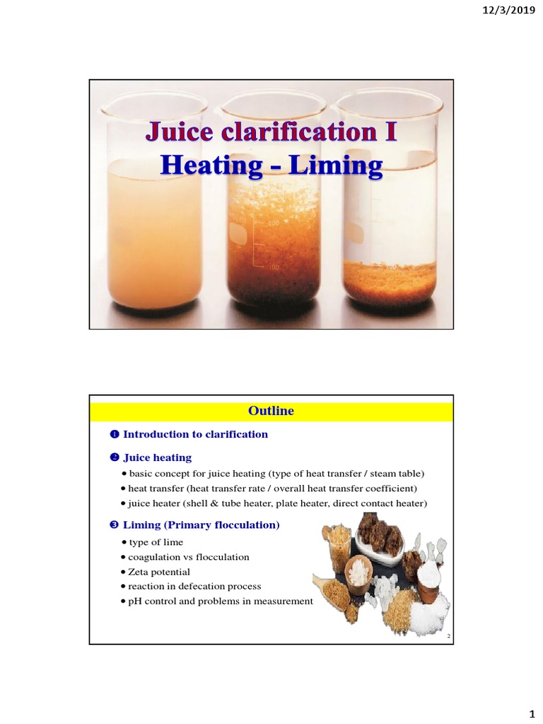 Juice Clarification and Heating Process | PDF | Steam | Enthalpy