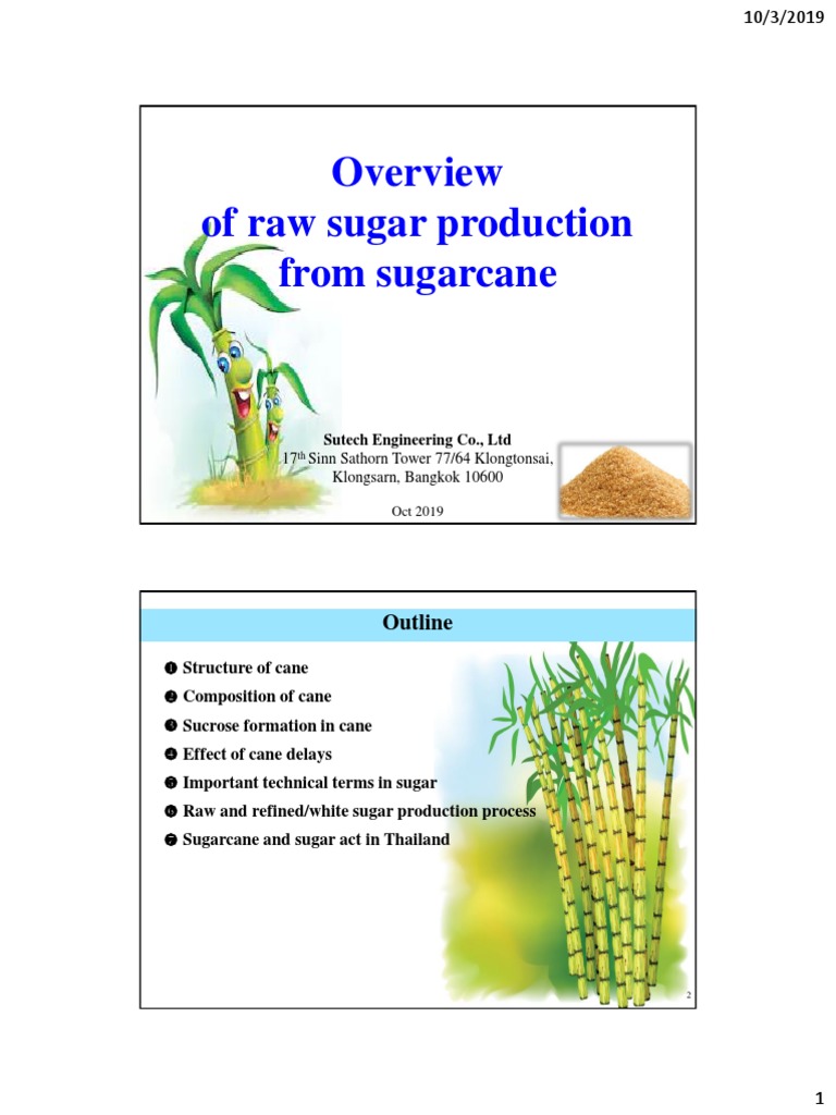 Overview of Raw Cane Sugar Process-S | PDF | Sucrose | Sugarcane