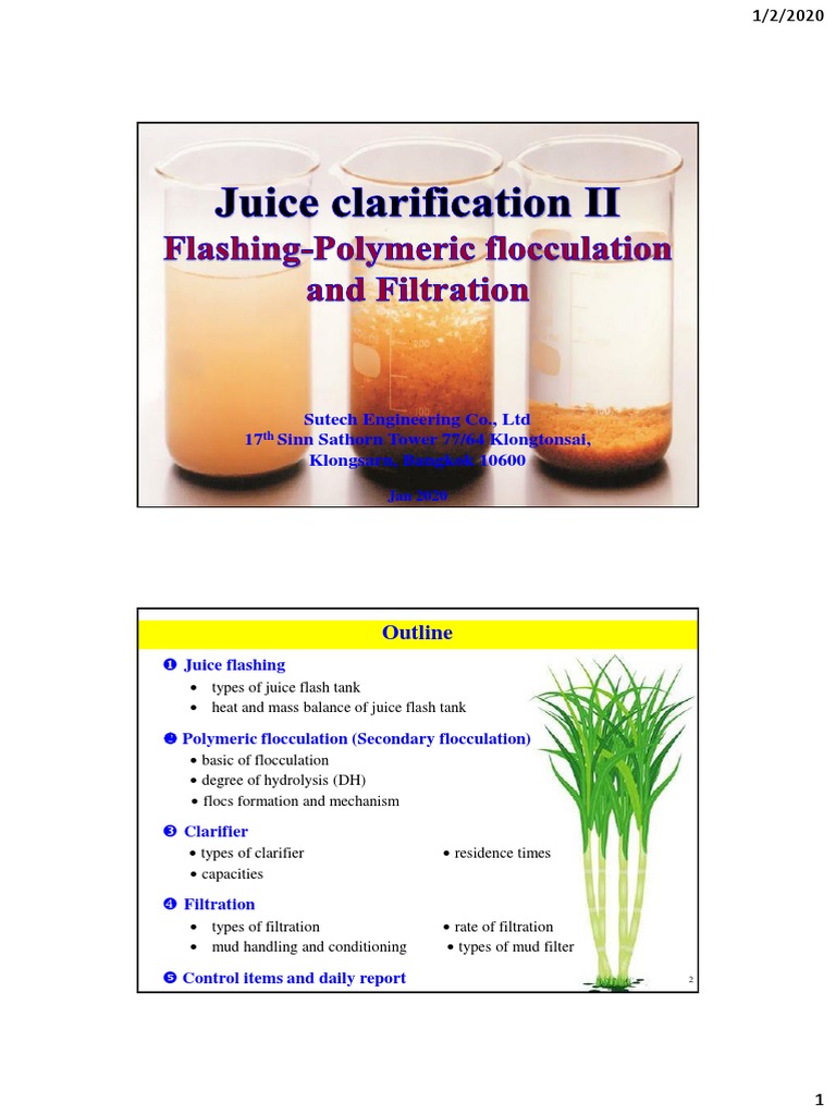 Clarification II - Flashing + Clarifier + Filtration | PDF | Adsorption ...