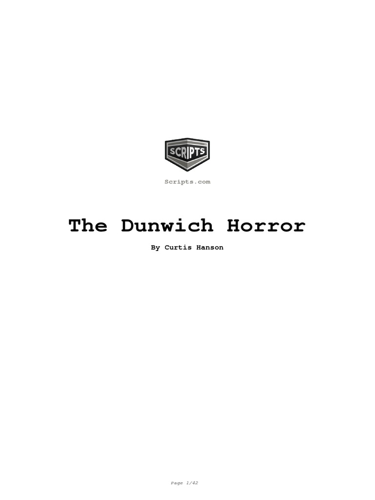 Dunwich Horror Script | PDF