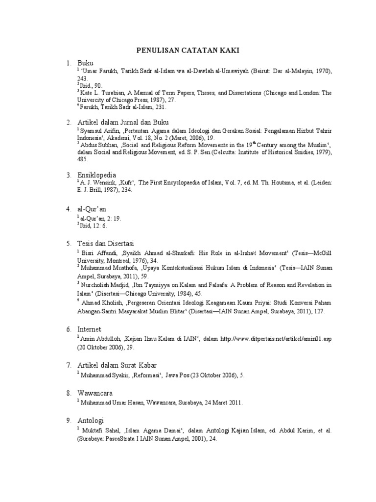 TPKI Part 3 Penulisan Catatan Kaki | PDF