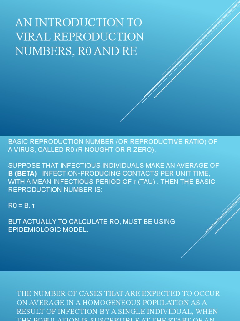 An Introduction to Viral Reproduction Numbers, R0 and Re: Calculating ...