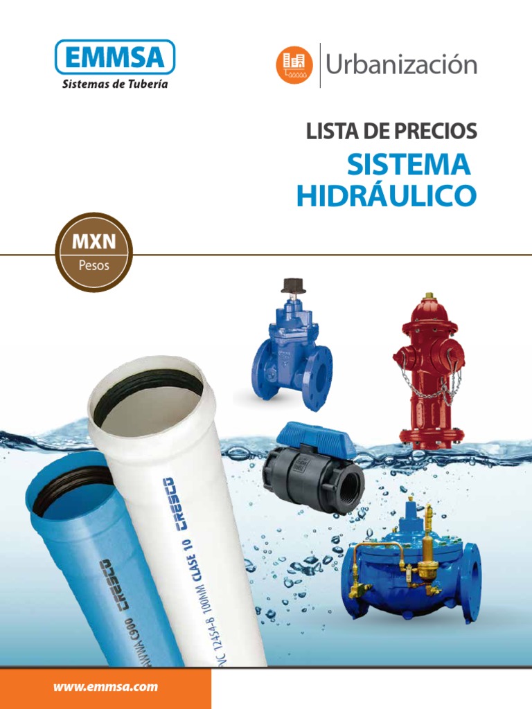 Emmsa LP Urb Hidraulico Pesos | PDF | Tubería (transporte de fluidos ...