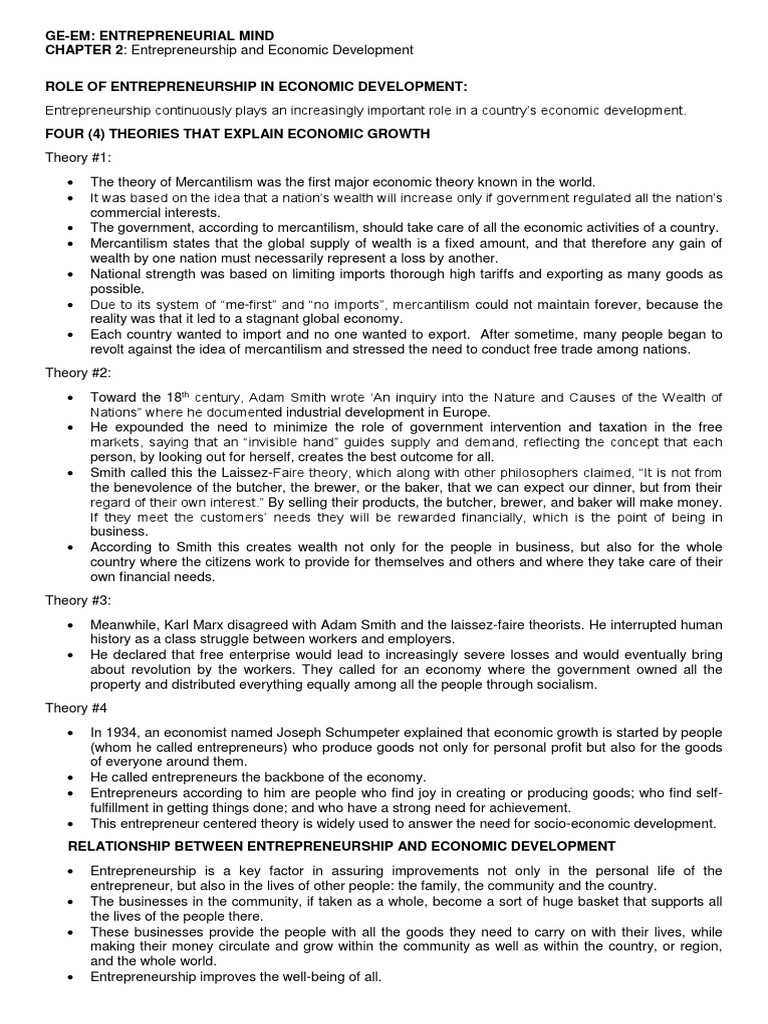 Entrep Mind Chapter 2 | PDF | Mercantilism | Entrepreneurship