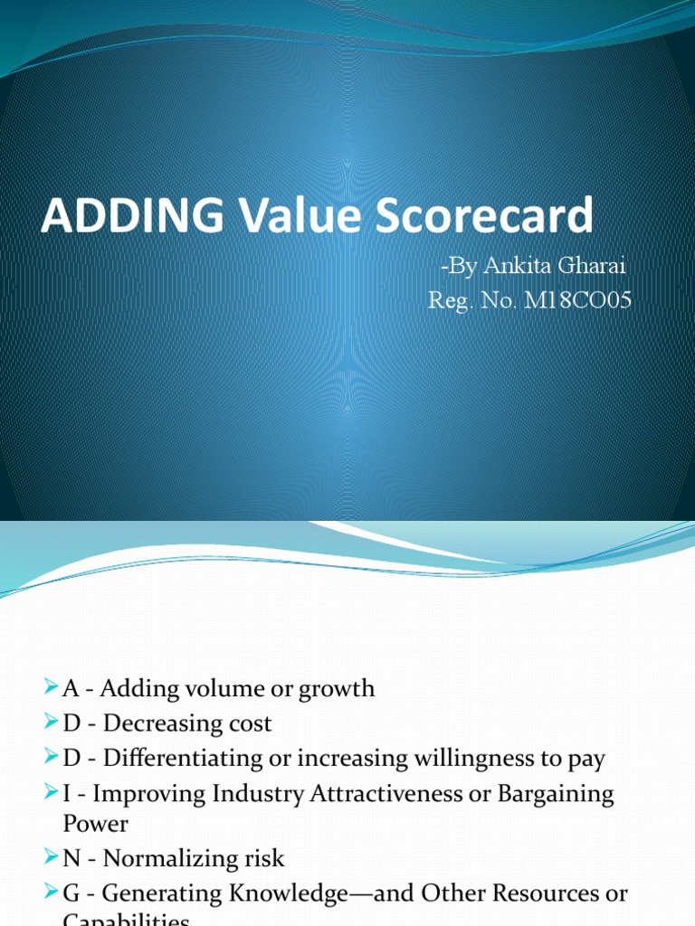 ADDING Value Scorecard - Global Business Strategy | PDF