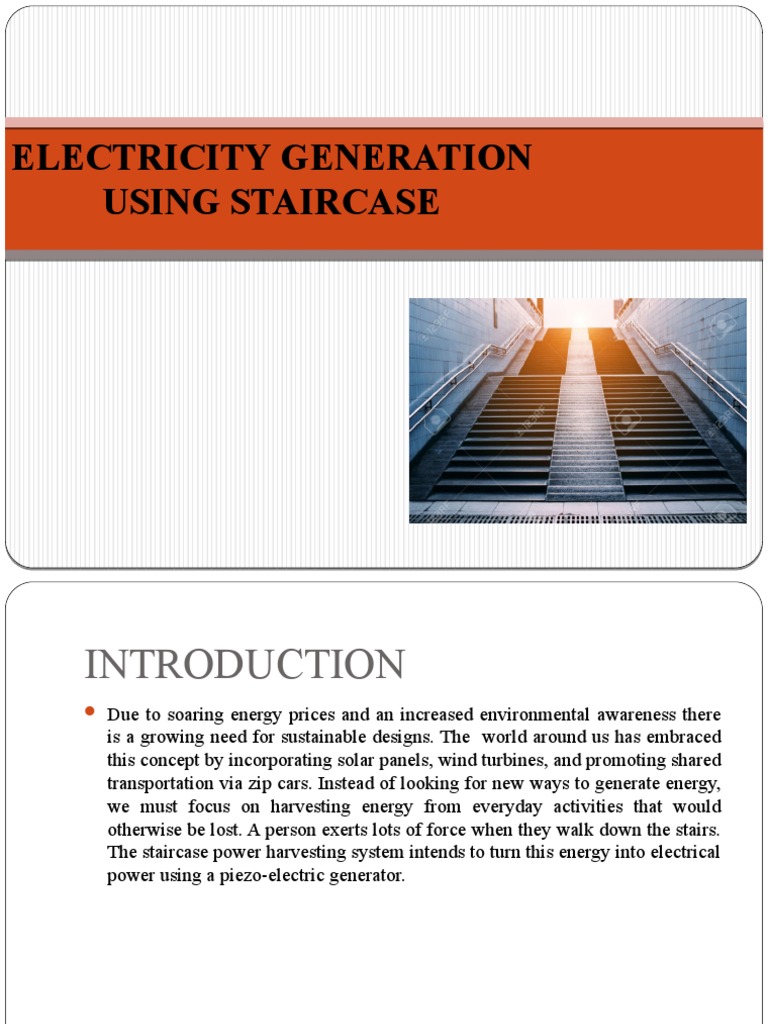 Electricity Generation Using Staircase | PDF | Reinforced Concrete ...
