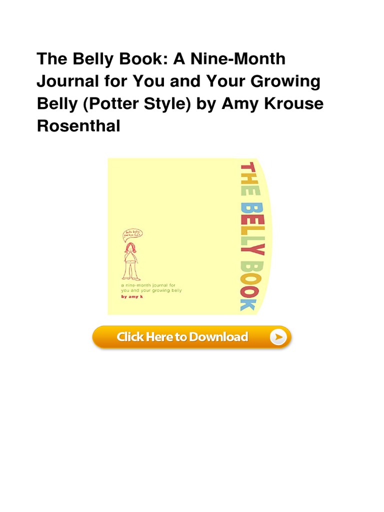 The Belly Book: A Pregnancy Journal | PDF | Books