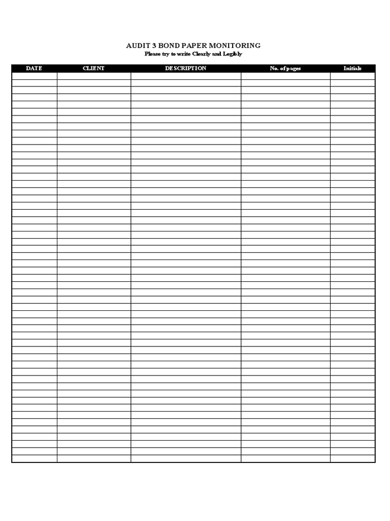Bond Paper Monitoring | PDF