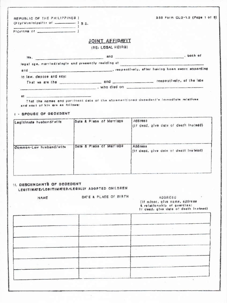 Sss Form CLD 1 3 PDF | PDF