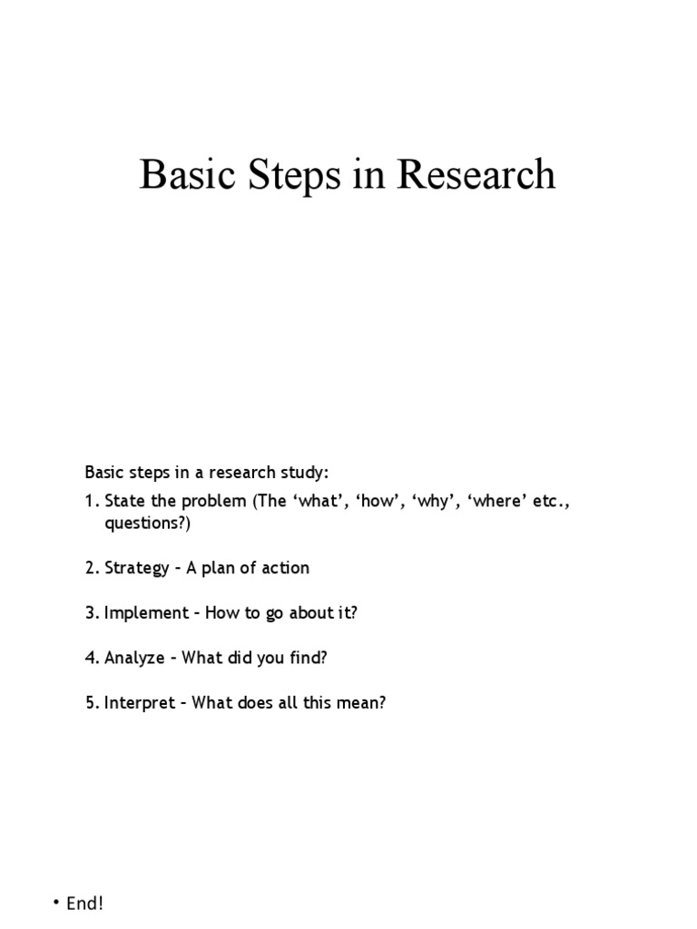 Basic Steps - Research | PDF
