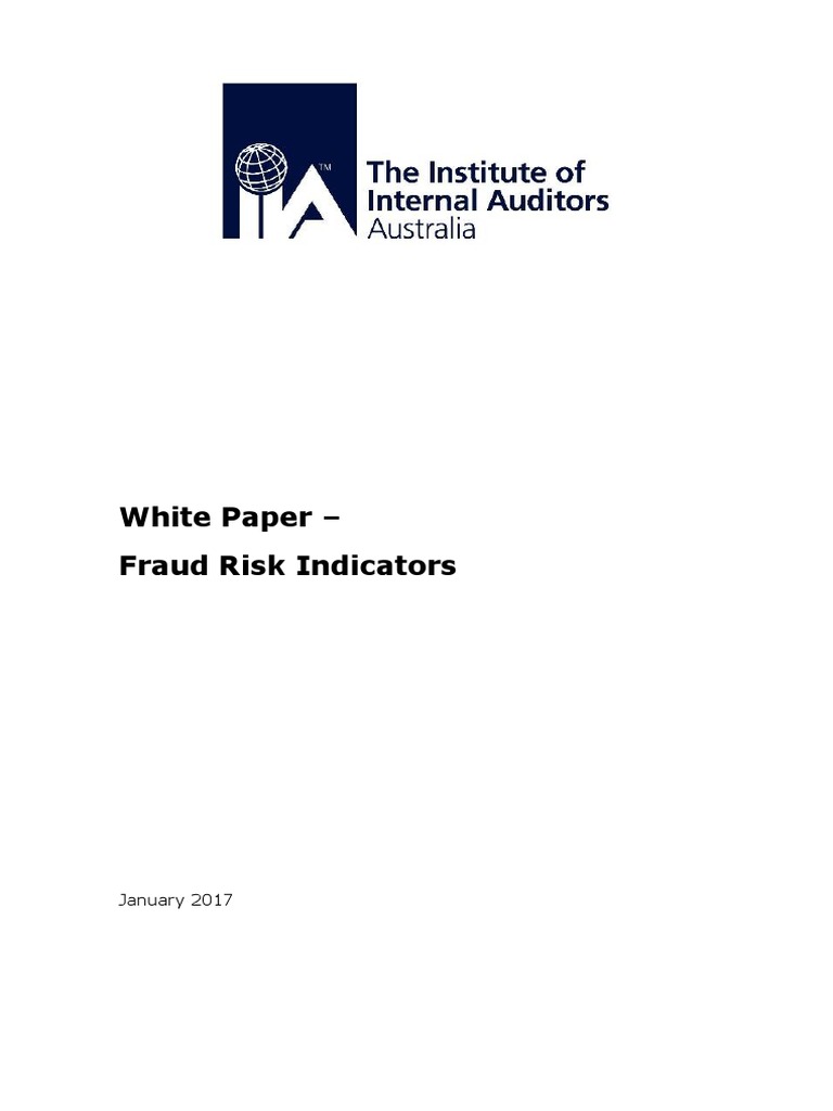 Iia Australia White Paper Fraud Indicators | PDF | Internal Audit ...