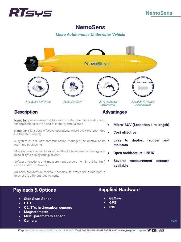 NemoSens Briefsheet 008 | PDF | Sonar | Computing And Information ...